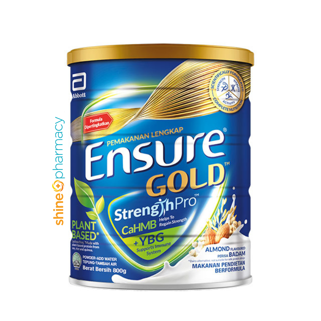 Ensure Gold Plant Based Almond +YBG 800gm – SHiNE Pharmacy