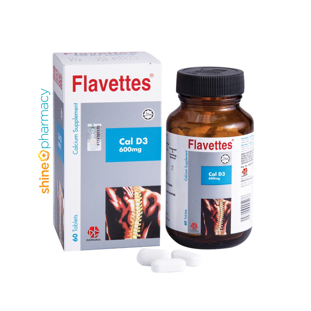 Flavettes Cal D3 600mg Tab 60s – SHiNE Pharmacy